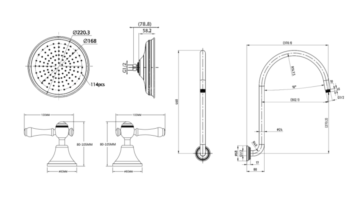 Augustine Shower Set